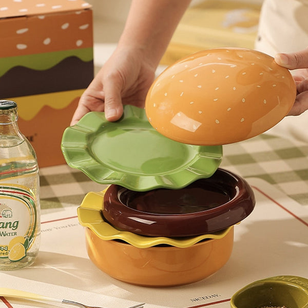 Burger 5-Pieces Platters Set | Serving Platters | Ceramic Platters ...