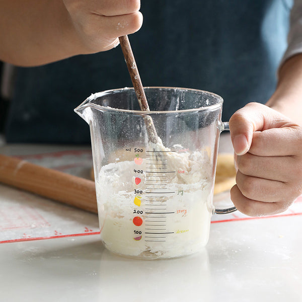ZIW Glass Measuring Cup | Cute Design Home Kitchen Borosilicate Glass ...