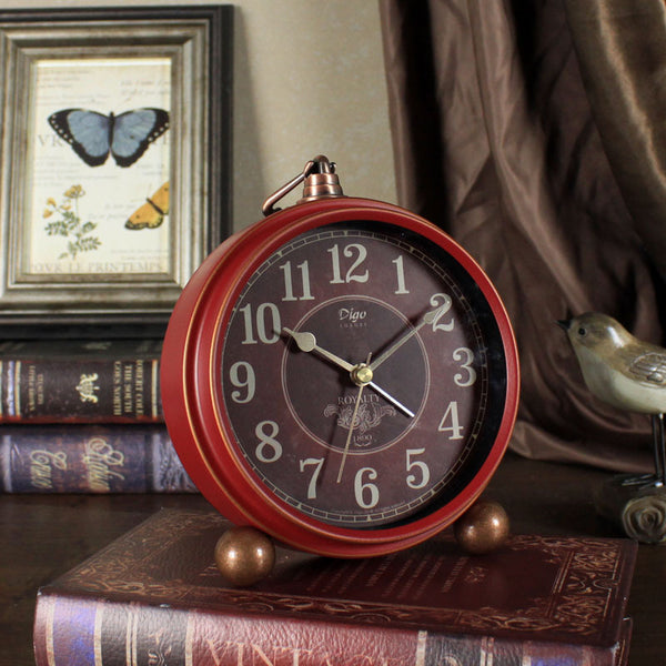 Table Clock Vintage With 12 Musical Chimes - 6.5x12.6" Antique Style ...