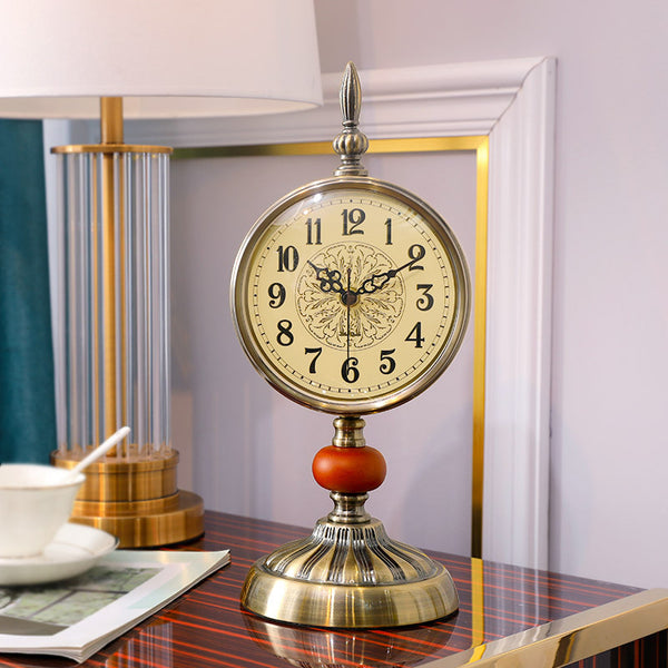 Runa Armen Fimm Copper Red bead Metalic Clock | European-style home ...