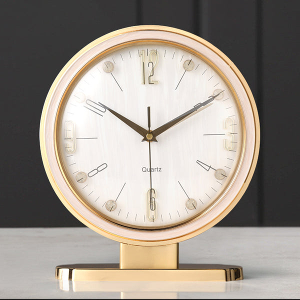 Tannis Armens Scale Stand Clock | European Nordic Leather Style Leather ...