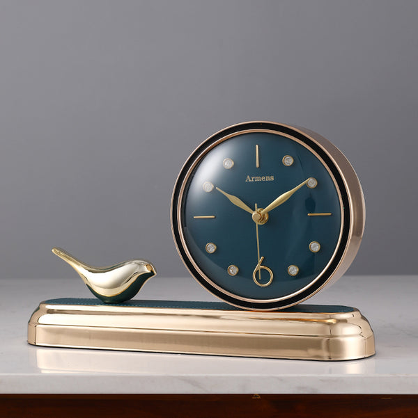 Tannis Armens Leather Bird Paradise Clock | Bird Silent Art Desktop ...
