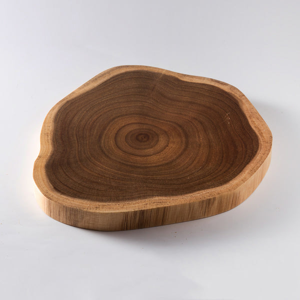 Acacia Wood Wedge Server | Acacia Tree Bark Footed Server for Cheese ...