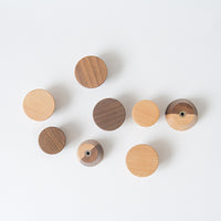 Batern Black Walnut Wall Knob | Creative Round Solid Natural Wood ...