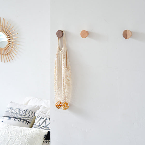 Batern Black Walnut Wall Knob | Creative Round Solid Natural Wood ...