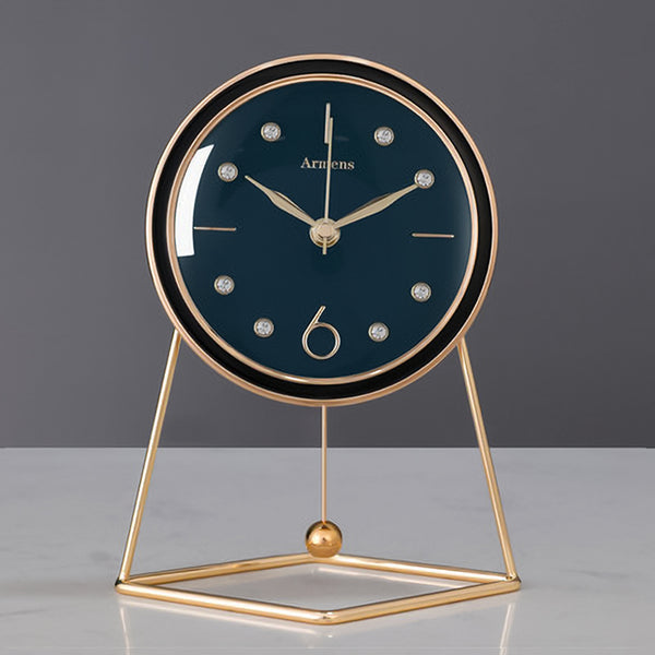 Tannis Armens Leather Pendulum Clock | 8" Large European Nordic Stylish ...