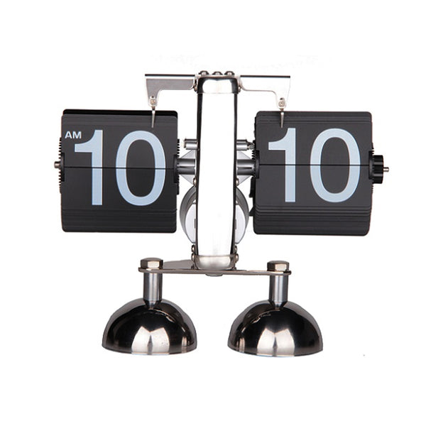 Retro Nordic Scale Double Base Flip Clock | Light luxury automatic page ...