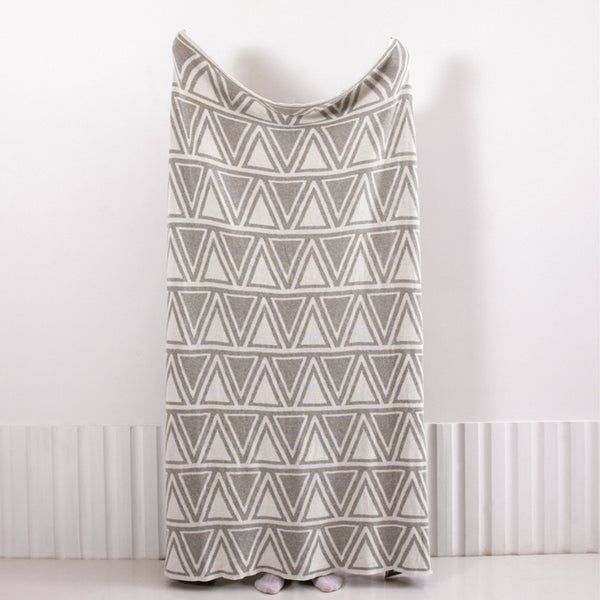 Forrest Dove Throw | 50" x 63" Nordic Triangle Hand Tufted Cotton ...