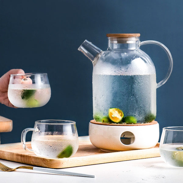 Ikoti 1.8L Water Kettle | Premium Transparent Glass Tea Kettle ...