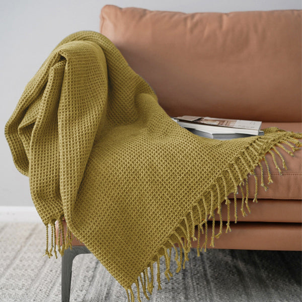 Mendoza Mesh Throw | 60" x 90" Solid Color Oversized Throw Blanket ...