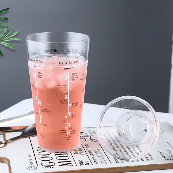 Ophra 3-Stage Cocktail Shaker | 24oz Transparent Cocktail Shaker with ...