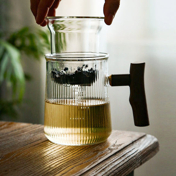 Rustic Teapot With Infuser | Heat-Resistant Glass Tea Separation With ...